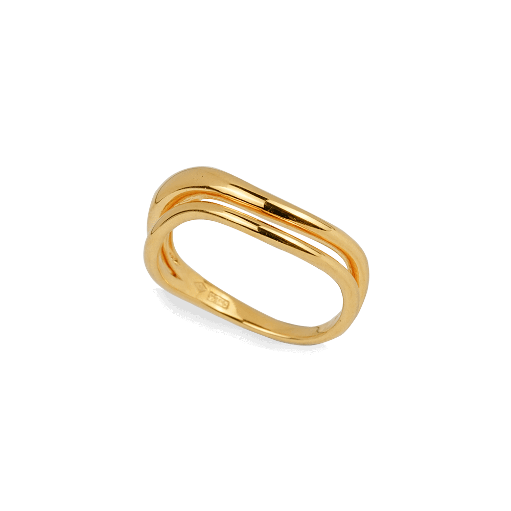 916 Gold Si Dian Jin Designer Series: Undulating Ring - On Cheong Jewellery
