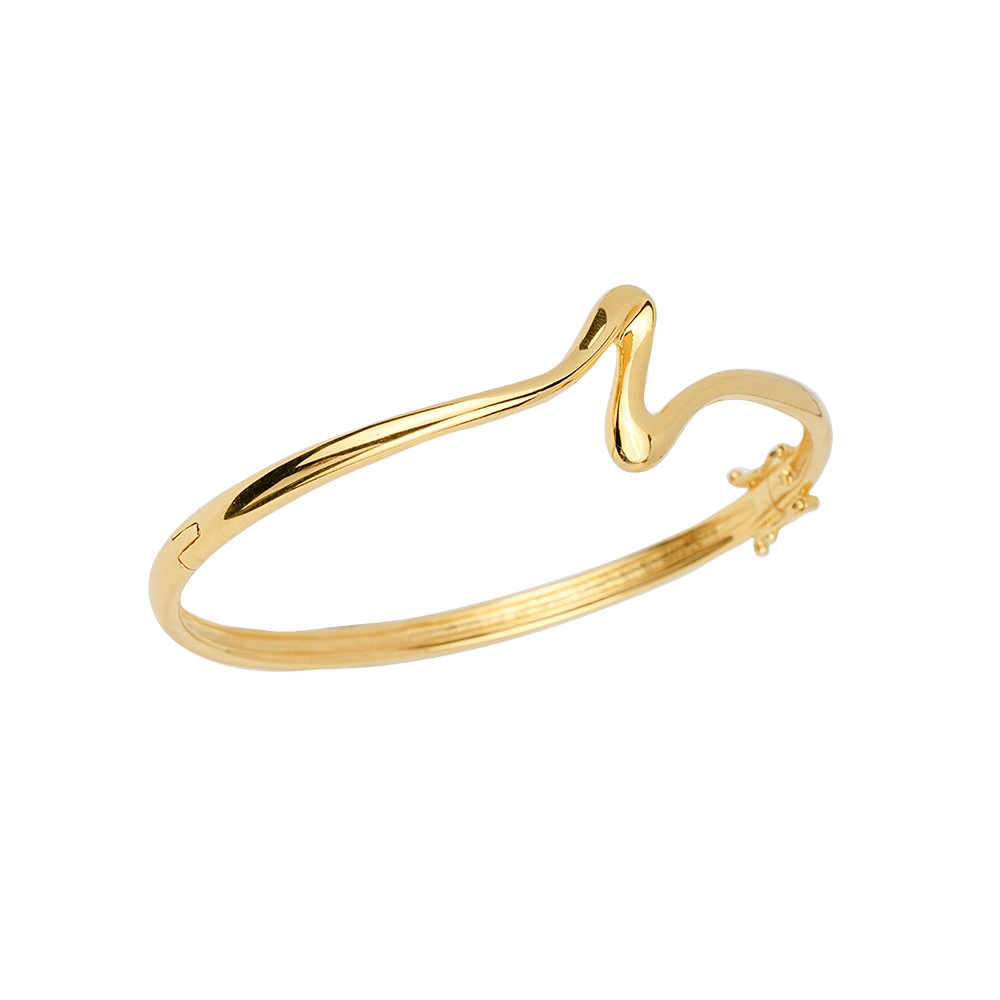 916 Gold Si Dian Jin Designer Series: Undulating Bangle - On Cheong Jewellery