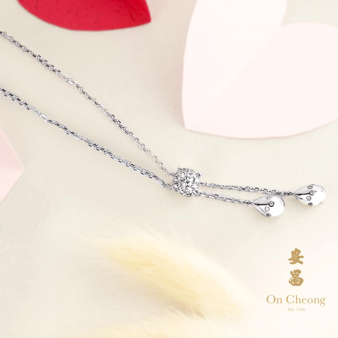 Diamond Pendulum Necklace - On Cheong Jewellery